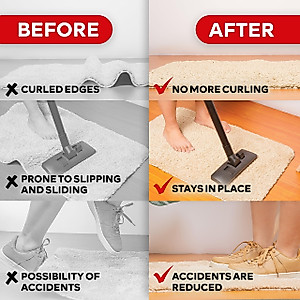 XFasten Double Sided Carpet Tape for Area Rugs 2 Inch x 10 Yards w/Mini Cutter Residue-Free Double Sided Rug Tape for Laminate Floors, Rug Tape Gripper for Carpet, Tape for Hardwood Floors