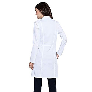 Cherokee Women Scrubs Lab Coat Workwear Revolution Tech 36" WW420AB, XL, White