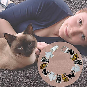 PammyJ Cat Bracelet Brown White and Black Cats