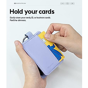 GOOSPERY Basic Diary Compatible with Samsung Galaxy Z Flip 5 Case, Card Holder, Pocket Storage, Premium PU Leather, Key Ring Wallet Cover - Lavender