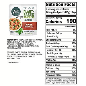 Loma Linda - Plant-Based Complete Meal Solution Packets (Hearty Spaghetti (10 oz.), 6 Pack)