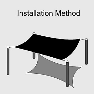 TOTOZAKUL Shade Cloth - Garden Mesh Netting Black-7x7 FT,with Grommets Outdoor Sun Cover for Pergola Patio Plants Greenhouse Chicken Coop Shading Rate 70-90% Sunblock Net Patio,Shade Sails Lawn