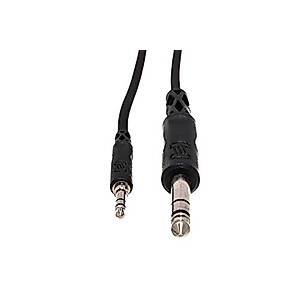 Hosa CMS-105 3.5 mm TRS to 1/4" TRS Stereo Interconnect Cable, 5 Feet
