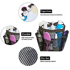 Attmu Mesh Shower Caddy Portable for College Dorm Room Essentials with 8 Pockets, Hanging Shower Caddy Basket Tote Bag Toiletry Accessories for Bathroom