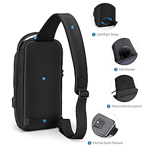 Waterproof Mini Sling Backpack with TSA Lock - For Traveling, Hiking, Commuting