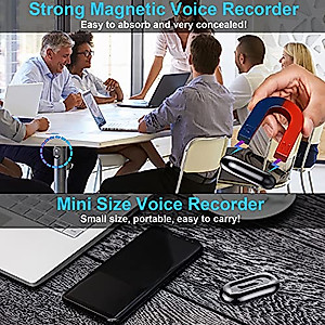 Digital Voice Recorder, Voice Activated Recorder with 192 Hours Recording Capacity 85-100 Hours Continuous Recording Time - 16GB