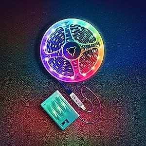 RGB Led Strip Lights 6.56 ft, Ehomful Led Light Strip Operated DIY Color Changing with 2 Buttons Remote,Portable Rope Lights for Bedroom, TV, Room, Apartment, Kitchen, Party Decorations.