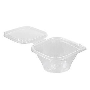 Restaurantware Tamper Tek 8 Ounce Snack Containers 100 Durable Deli Containers - Tamper-Evident Lid Disposable Clear PET Round Containers With Lid For Takeout And Delivery Orders