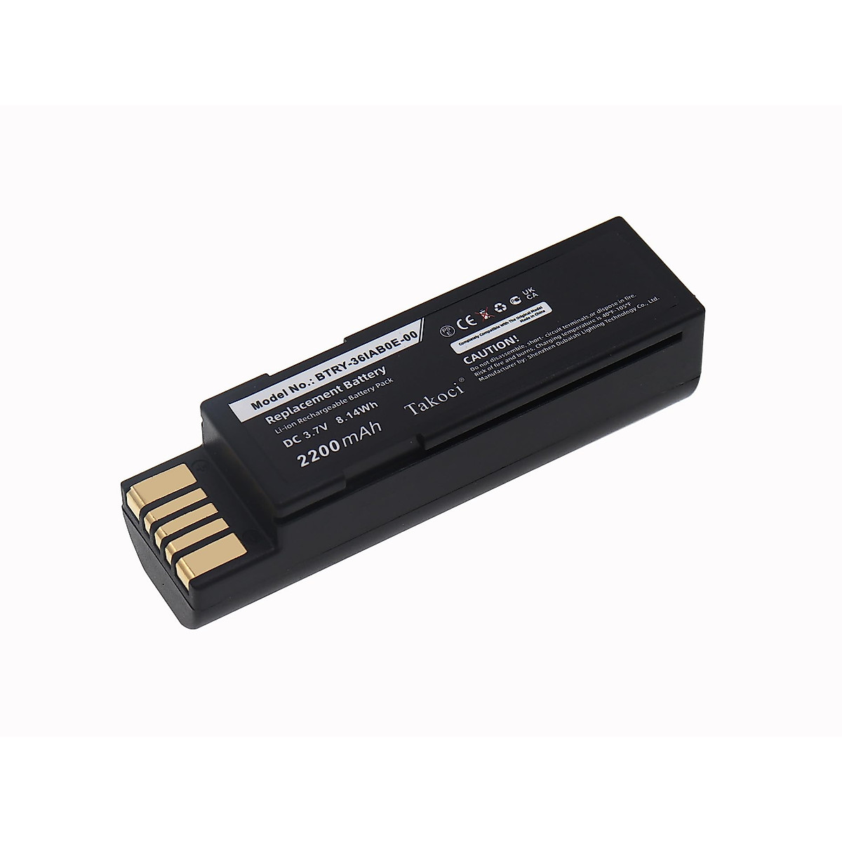 GIKYSUIZ 5-Pack 2200mAh Replacement Battery for Zebra BT-000341-01 82-166537-01 Compatible with Zebra DS3600 DS3678 LI3600 LI3678 LS3600 LS3678 Handheld Barcode Scanner