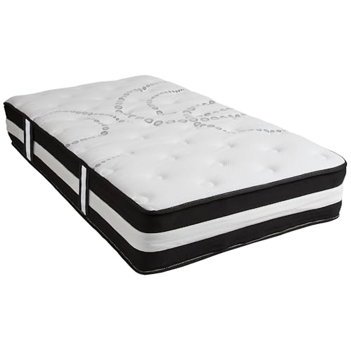 Flash Furniture Capri Comfortable Sleep 12" Hybrid Pocket Spring and Foam Mattress in a Box, Foam Pocket Spring Hybrid Mattress for Pressure Relief, Twin