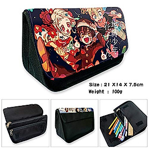 SZMLJH Hanako Kun Pencil Case Anime Toilet Bound Hanako Kun Pencil Bag Large Capacity Pencil Case with Keychain Pendant (01)