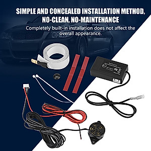 Tihebeyan Auto Electromagnetic Car Radar Sensor System, Reverse Parking Parking Reverse Backup Radar Sensor Car Electromagnetic Parking Kit