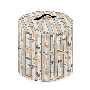 Tutolipy Stylish Print Pressure Cooker Cover Anti Static Dust Cover for 8 Quart and Electric Pressure Cooker,Kitchen Appliance Cover with Pocket