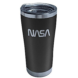 Tervis Triple Walled NASA Insulated Tumbler Cup Keeps Drinks Cold & Hot, 20oz - Stainless Steel, Logo, Black