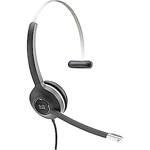 CISCO Headset 531, Wired Single On-Ear Quick Disconnect with USB-A Adapter, Charcoal, 2-Year Limited Liability Warranty (CP-HS-W-531-USBA=)