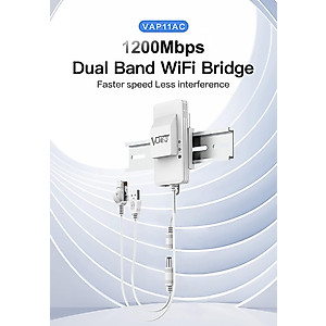 Vonets WiFi Extender 2023 Release AC1200 2.4GHz/5GHz Dual Band WiFi Bridge/WiFi to Ethernet/Broader Coverage Than Ever with 1 RJ45 (10/100Mbps) USB/DC Powered for DVR/IP Camera/WiFi Repeater with Fan