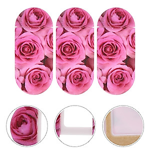 Hemobllo 3pcs Privacy Cover Phone Webcam Cover Tablet Webcam Cover Anti-Peeping Covers Rose Pattern Protect Cover Creative Webcam Cover Anti-Peeking Protector Privacy Protector
