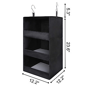 GRANNY SAYS Bundle of 2-Pack Hanging Organizer for Closet & 2-Pack Closet Storage Bins