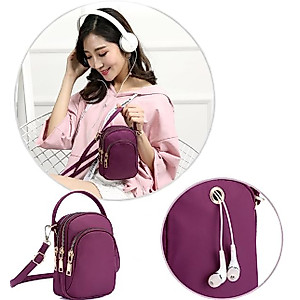 Toniker Nylon Multi-Pockets Small Crossbody Bags Cell Phone Purse Smartphone Wallet for Women with Handy Carry