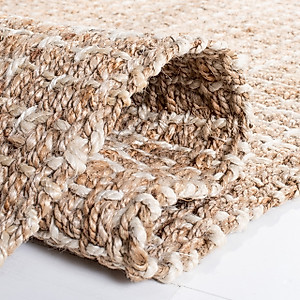 SAFAVIEH Natural Fiber Collection Accent Rug - 3' x 5', Natural, Handmade Boho Farmhouse Woven Jute, Ideal for High Traffic Areas in Entryway, Living Room, Bedroom (NF187A)