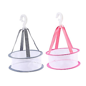 OFFSCH 2pcs Drying net Bag Foldable Sweater Dryer Socks Drying net Makeup Sponge Drying net Laundry Drying Rack Collapsible mesh Clothes Drying Rack Mini Eggs Folding Polyester