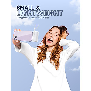 Tiitarn Small Portable Charger, 5000mAh Foldable Power Bank Built in Stand Mini Battery Pack Charger Compatible with i-Phone 14/13/13 Pro Max/12/11/XS/XR/X/8/7(Not USB-C)