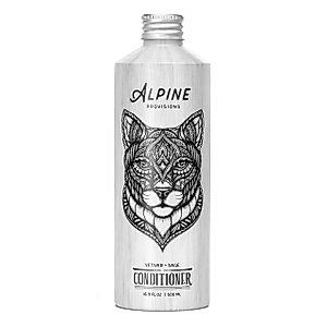 Alpine Provisions Vetiver & Sage Conditioner - Naturally Moisturize, Repair, & Strengthen with Essential Oils, Sunflower oil & Aloe Vera, Vegan, Sulfate - Plant-Based Hair Care - 16.9 FL Oz