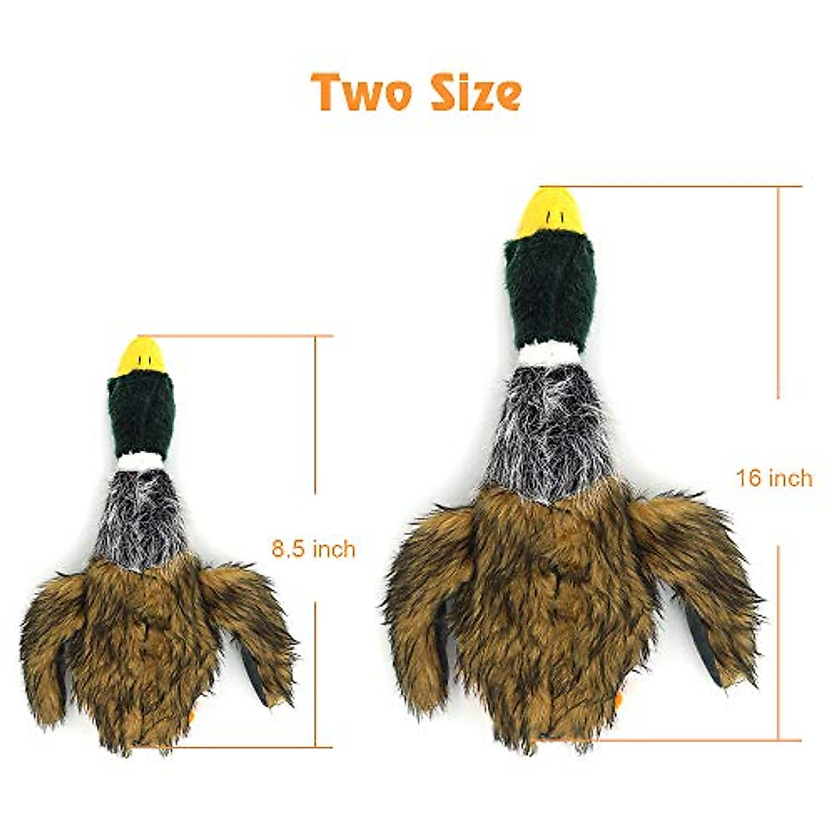 SUNKYPUP Plush Mallard Duck Dog Toy, Squeaky Dog Toy, Plush Dog Chew Toy for Large Dogs, 15-Inch…