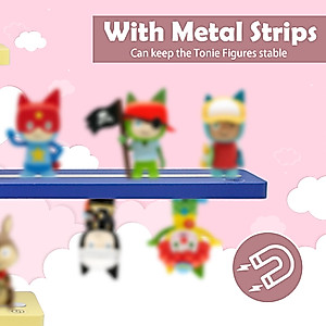 Taladad for Tonie Shelf,Tonies Storage for Creative Tonies Magnetic Wall Shelf for Tonie Figures,12-35 Characters,Wooden Hanging Shelf for Kids (Colorful)