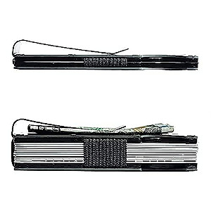 Real Carbon Fiber Minimalist RFID Blocking Card Wallet Holder Metal Men's Wallet with Money Clip (Black)