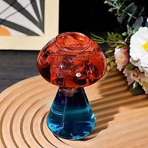 Moretoes 2pcs 8.5oz Mushroom Glasses, Cute Cocktail Glass Creative Martini Glasses Drinks Cup for Juice Wine Champagne (250ml)