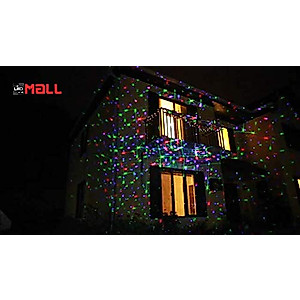LedMall Motion 8 Patterns in 1 Red, Green, and Blue Outdoor Christmas Laser Lights Projector with remote control and Security Lock