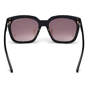 Tom Ford Square Sunglasses TF502F Amarra 01T Black 55mm FT0502