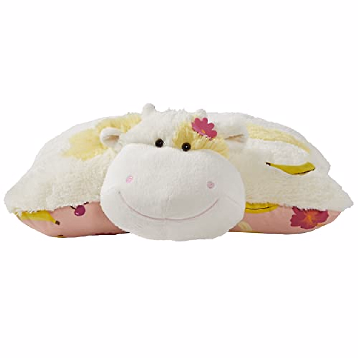Pillow Pets Sweet Scented Banana Cow Stuffed Animal Plush Toy, White
