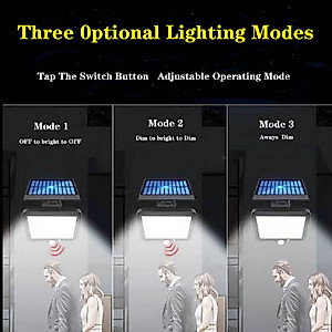 Eupterosaur Solar Lights Outdoor with Motion Detection 120°PIR Angle Solar Wall Light Outside 56 LED Security Flood Lights IP65 Waterproof for Yard Lawn Patio Barn Garden Pathway Balcony