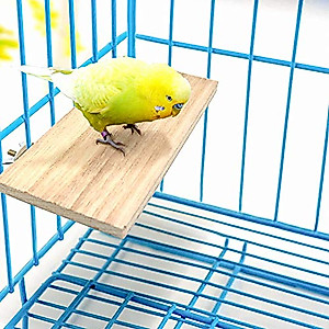 4 PCS Bird Perch Stand Platform Toy, Natural Wood Parrot Perch Stand Stick Play Exercise Gym Bird Cage Accessories Toys for Parrot, Budgies, Parakeet, Cockatiels, Conure, Lovebirds (Style 1)