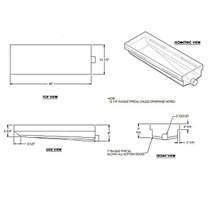 RecPro 14 Gallon RV Holding Tank | 40" x 14 1/2" x 8" | Black Waste Water | 0215H | with Universal Installation Fittings Kit | Made in America