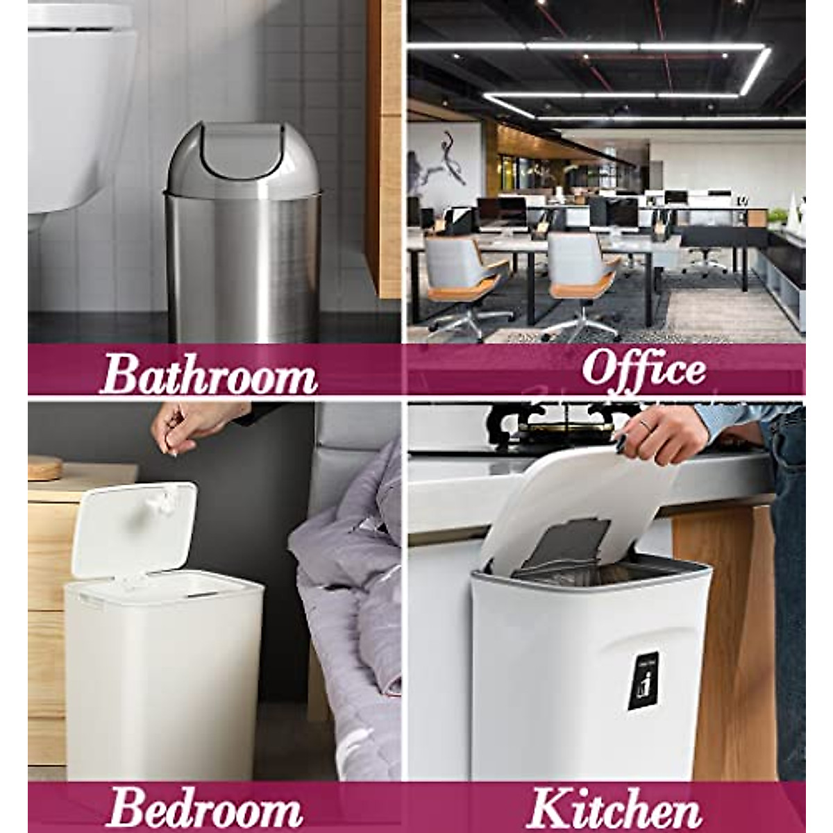 4 Gallon 180pcs Small Clear Trash Bags Strong Clear Garbage Bags, Bathroom Trash Can Bin Liners, Plastic Bags for Office, Waste Basket Liner, Fit 12-15 Liter, 3,3.5,4,4.5 Gal（Clear 180）