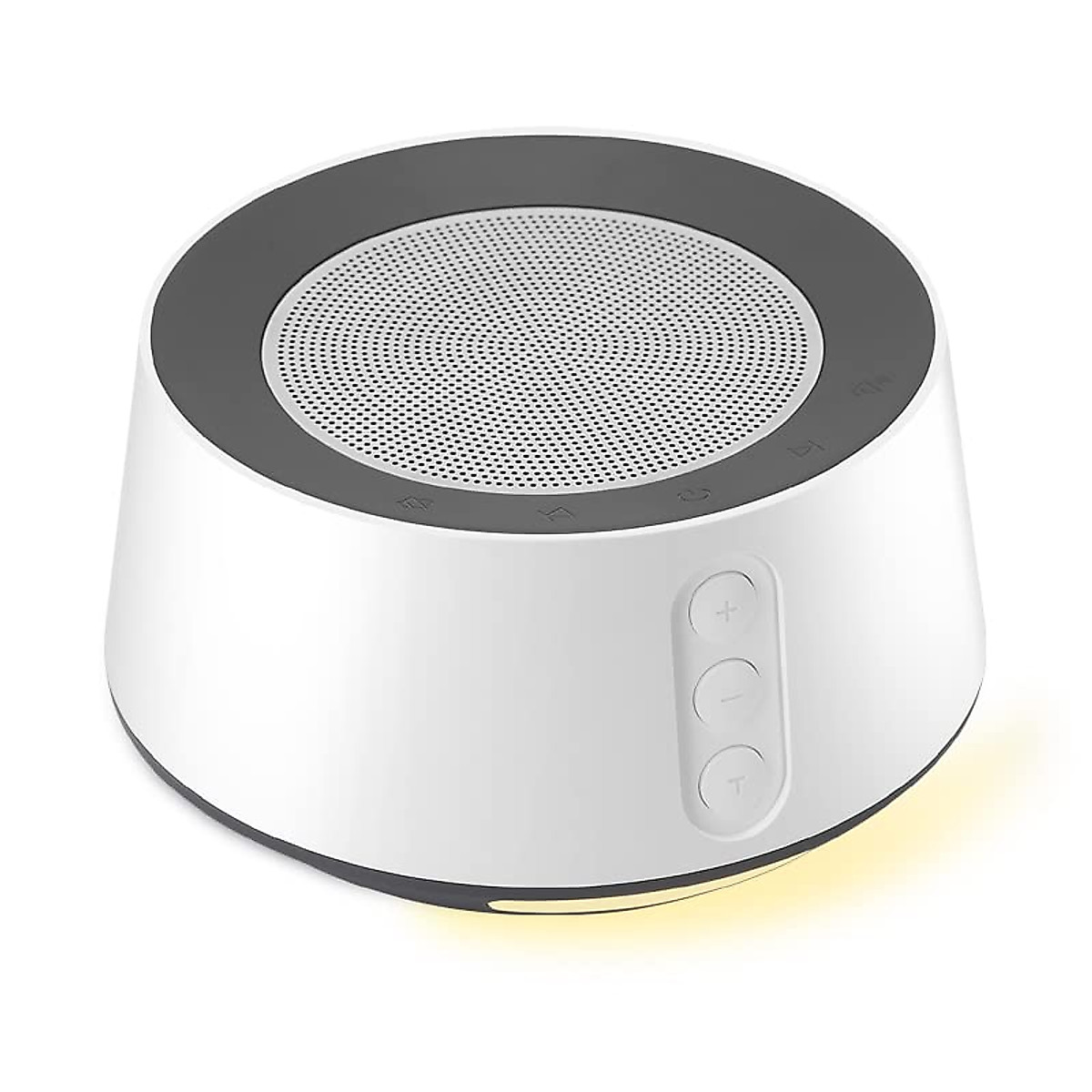 White Noise Machine with 14 High Fidelity Soundtracks, 10 Level Night Lights, Full Touch Metal Grille and Buttons, Timer and Memory Features, Plug in, Lullaby Machine for Baby, Adults