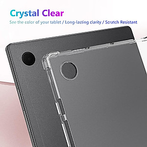 Case for Galaxy Tab A8 Case 2022, Clear Rubber Soft Skin Silicone Side Corner Protective Cover for Samsung Galaxy Tab A8 Case 10.5 inch 2022 Tablet (SM-X200/X205/X207) - Transparent