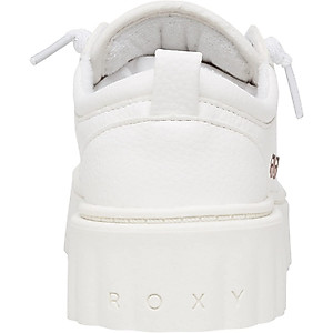 Roxy Women's Sheilahh Slip On Platform Sneaker Shoe, White , 9 medium US
