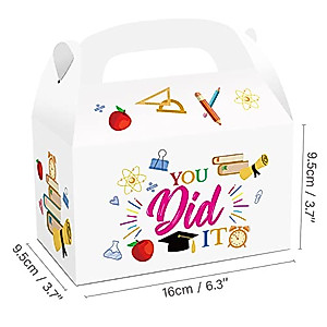 12 Packs Teacher Day Theme Party Favor Treat Boxes Best Teacher Ever Goodies Boxes Party Time Gift Boxes for Birthday Party Decration Supplies