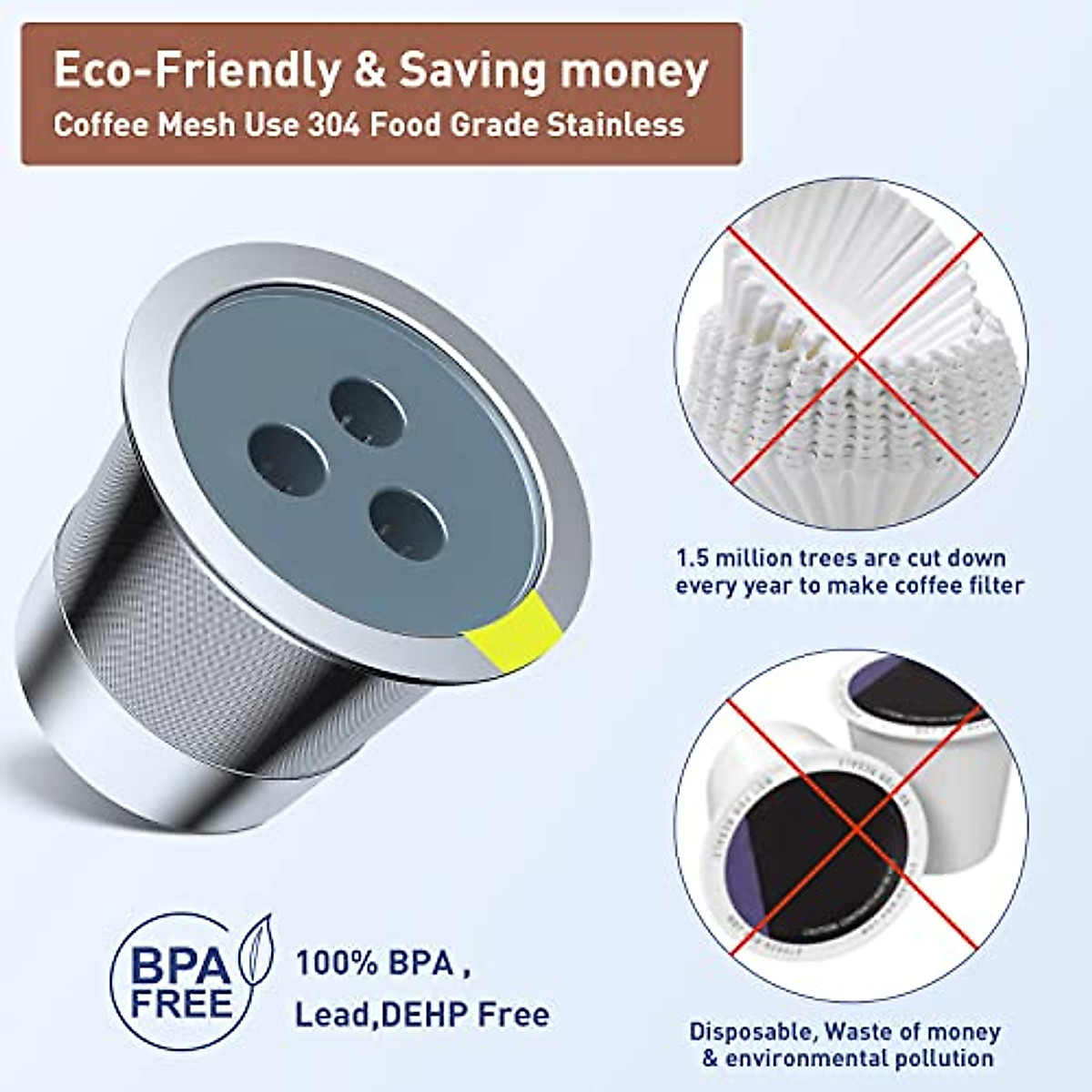 Reusable K Cups pods Compatible with ninja dual brew pro specialty coffee maker,Reusable Coffee Filter Accessories fits Ninja CFP201 CFP301 CFP305 CFP400 Dual Brew Pro System (2pack)