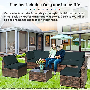 Bextile 14 Piece Outdoor Patio Cushion Covers Replacement, Outdoor Cushion Slipcovers, Water-Resistant Patio Furniture Cushion Covers with Zipper (Dark Grey)