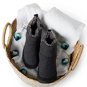 Dearfoams mens James Woven Boot Slipper, Coffee, X-Large US