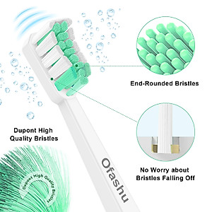 Ofashu Electric Toothbrush Replacement Heads for Philips Sonicare ProtectiveClean DiamondClean HX9023, 10 Pack