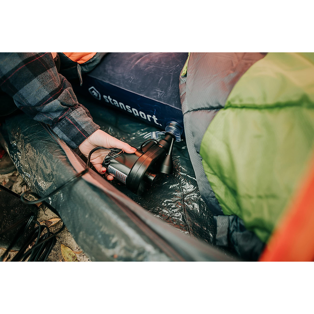 Stansport High Volume Electrical Air Pump (439),Black