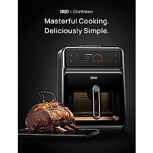 Dreo ChefMaker Combi Fryer, Cook like a pro with just the press of a button, Smart Air Fryer Cooker with Cook probe, Water Atomizer, 3 professional cooking modes, 6 QT