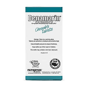 Nutramax Denamarin Liver Health Supplement for Dogs, With S-Adenosylmethionine (SAMe) and Silybin, 75 Chewable Tablets