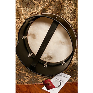 Bodhran, 16"x7", Tunable, Black, Single